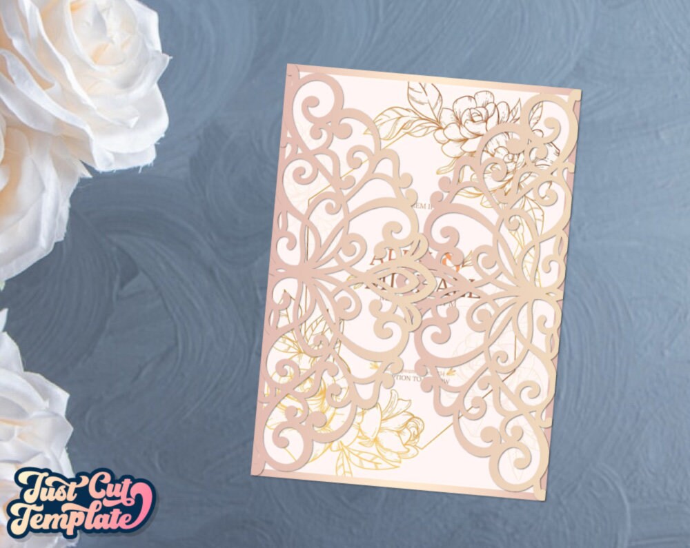 Gate Invitation Card SVG 5x7 Lace Invitation Card Wedding - Etsy Australia