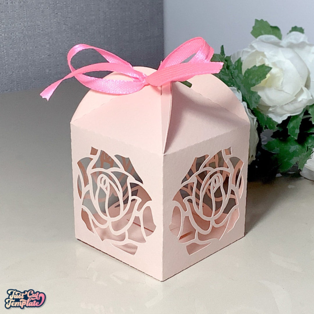 Roses Favor Box, Wedding Favor Box SVG, Happy Birthday Favor Box ...