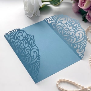 Gate Card 5x7, Lace Wedding Invitation SVG, Gate Fold Card, Luxury ...