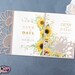 Sunflower Wedding Envelope SVG 5x7, Trifold Wedding Invitation SVG ...