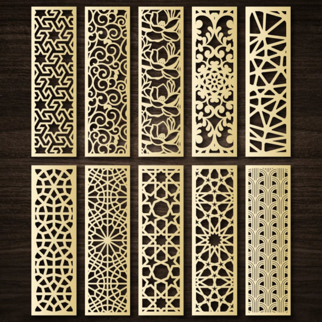 Patterned Panels, Decorative Panels Set, Laser Cut Grill Panels, Wall ...