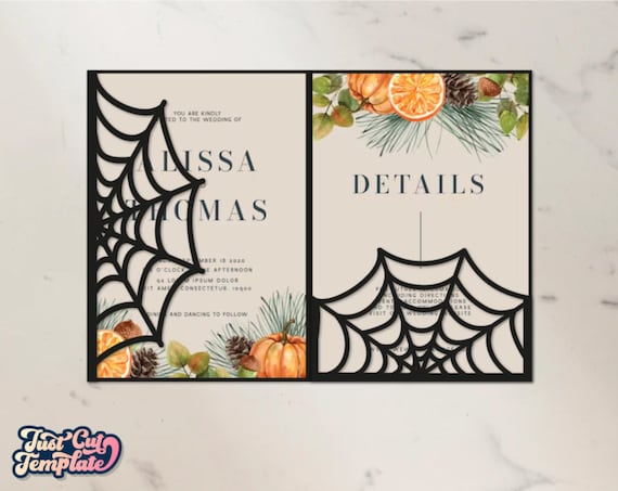Spider Web Wedding Invitations Raspberry Spider Wedding Invitation