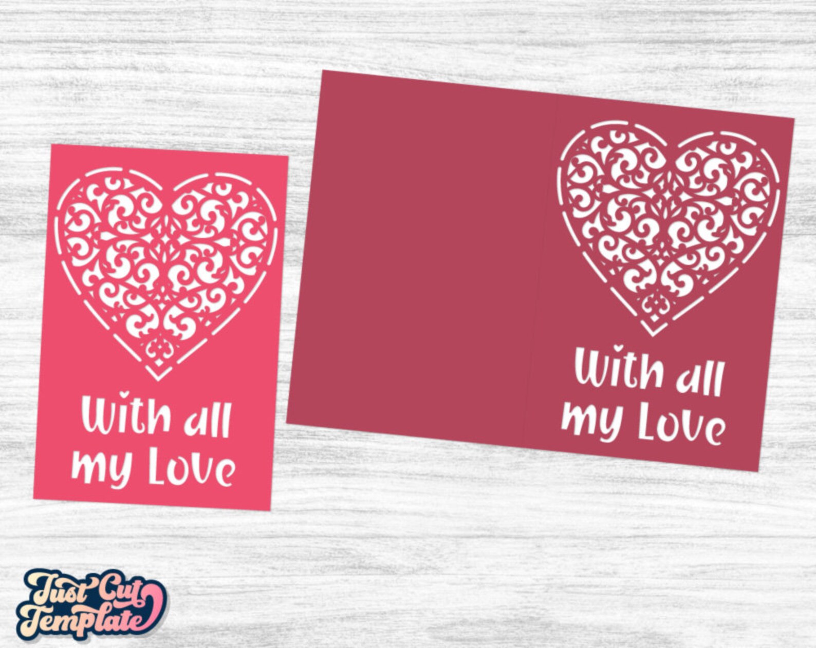 8 Valentine's Day Card SVG Set Cricut Joy Valentines Card - Etsy