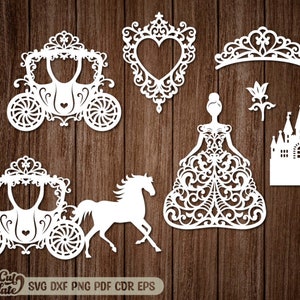 Princess Set SVG Cricut, Princess Birthday Bundle Svg, Princess ...