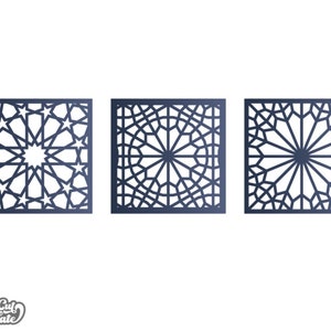 24 Islamic Patterns, Arabic and Moroccan Decorative Square Panels ...