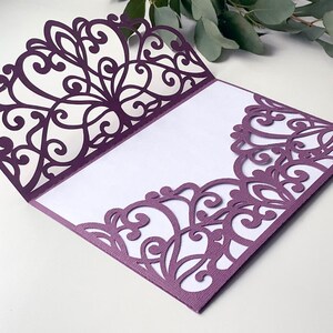 Lace Wedding Invitation SVG Set – Laser Cut Envelopes for Cricut ...