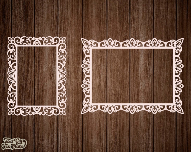 Set Frame SVG, Swirly Mirror Photo Frame SVG Bundle, Laser Cut Frame ...