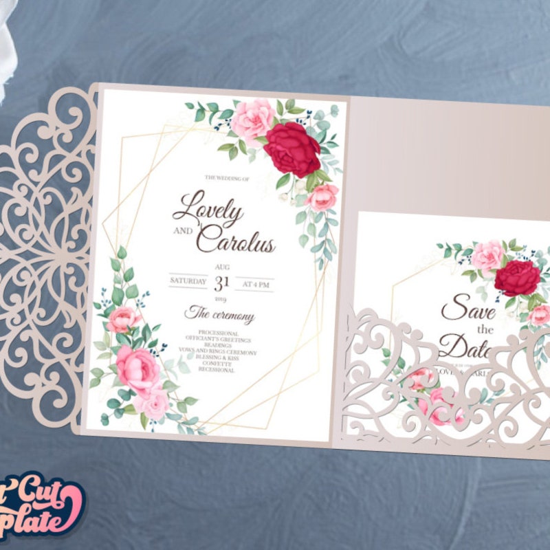 Lace Invitation Pockets - Etsy UK