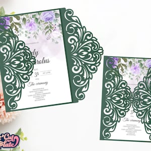 Gate Wedding Invitation SVG, Wedding Gate Fold Card 5x7, Spring Wedding ...