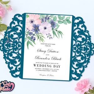 Gate Wedding Invitation SVG, Gate Card 5x7, Cricut Wedding Invitation ...