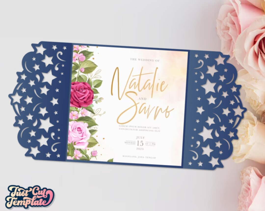 Stars Gate Invitation SVG Cricut, Galaxy Wedding Invitation, Stars ...