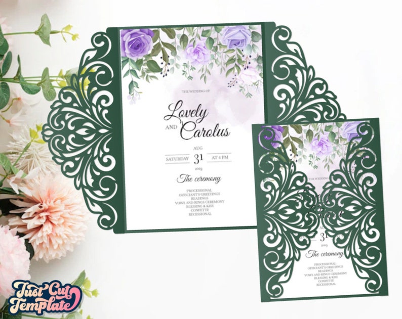 Gate Wedding Invitation SVG Wedding Gate Fold Card 5x7 - Etsy