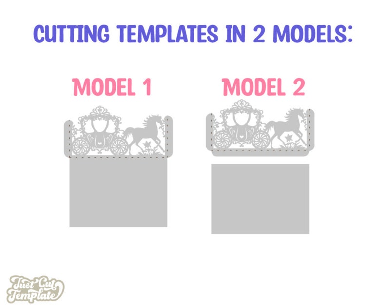 SVG Princess Carriage Invitation Envelope Template Princess - Etsy