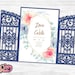 Gate Fold Wedding Invitation SVG, Door Gate Card Cricut Template ...