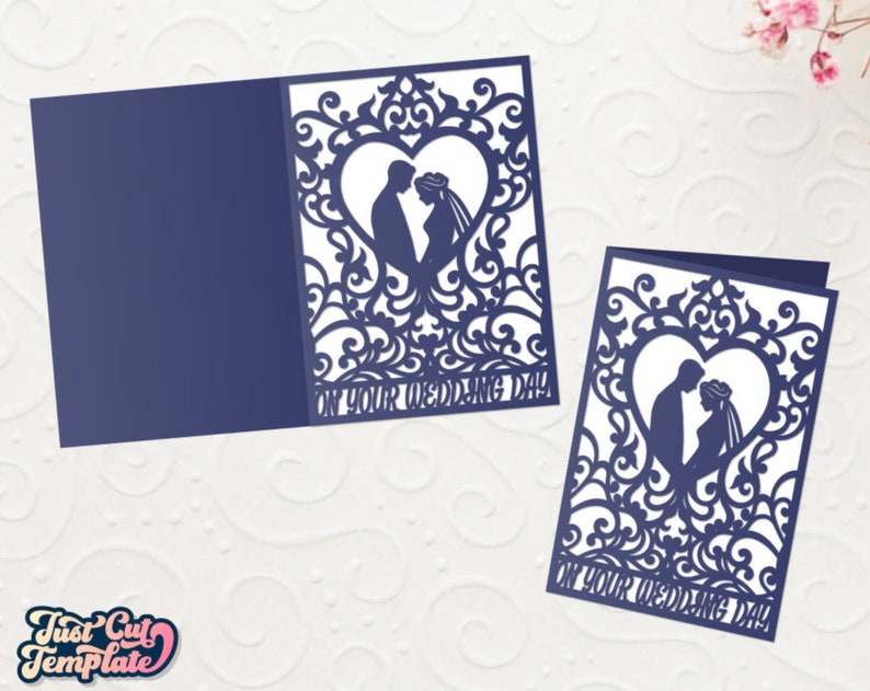 Wedding Card SVG 5x7 Bride and Groom Wedding Card Wedding - Etsy