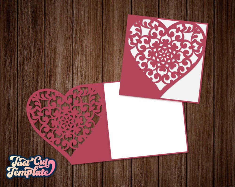 6 Heart Card SVG Templates Set Happy Valentine's Day Svg - Etsy