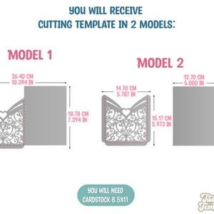 Sleeve Pocket Envelope SVG, 5x7 Wedding Invitation SVG Cover, Heart ...