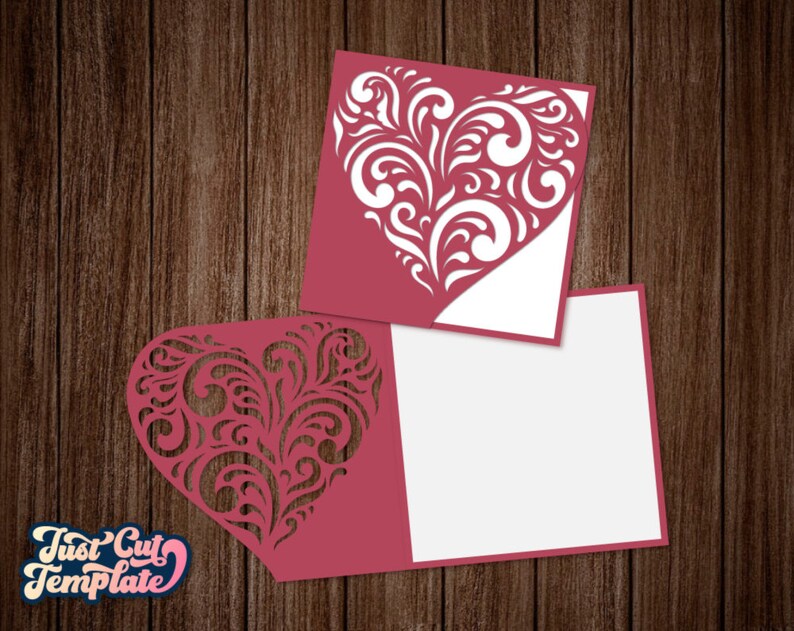 6 Heart Card SVG Templates Set, Happy Valentine's Day Svg, Love Card ...