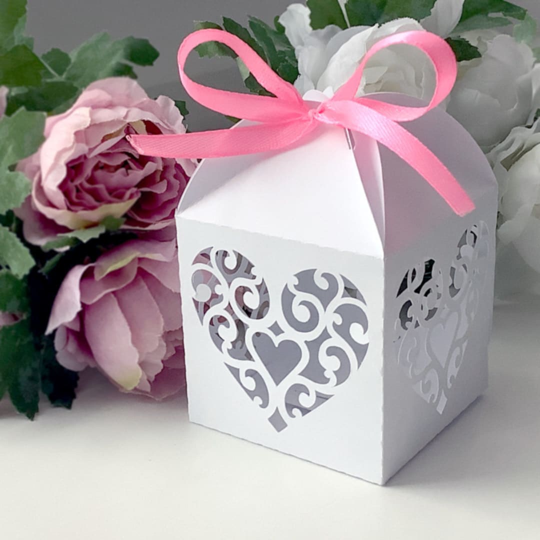 SVG Wedding Favor Box, Heart Favor Box SVG, Happy Birthday Candy Box ...