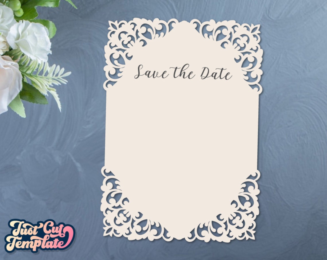 Cricut Wedding Card SVG Template Wedding Invitation SVG - Etsy Australia