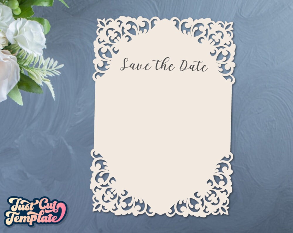 Cricut Wedding Card SVG Template Wedding Invitation SVG - Etsy Australia