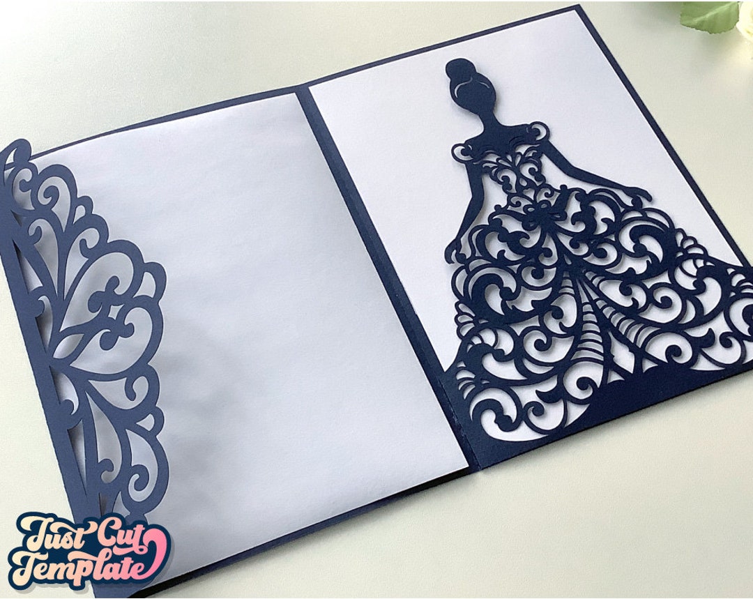 Princess Party Invitation SVG 5x7, Quinceanera Invitation Svg, Wedding ...