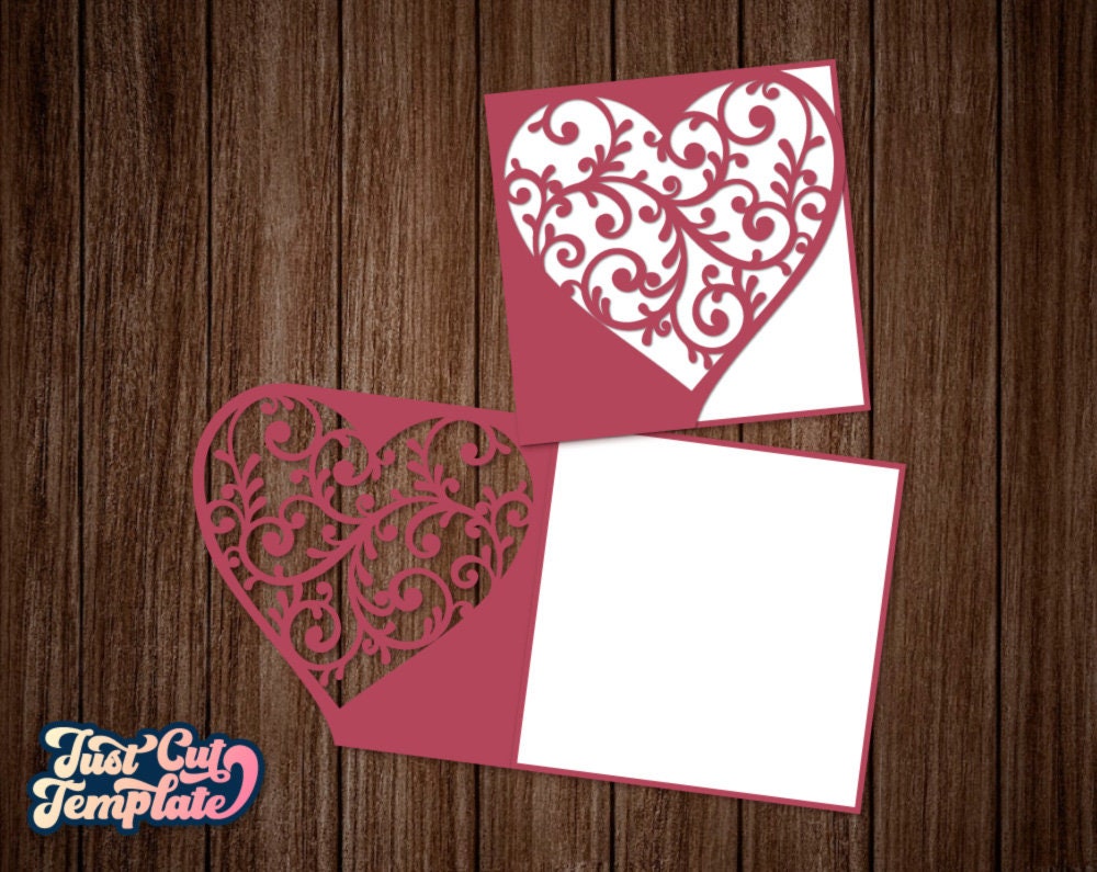 6 Heart Card SVG Templates Set Happy Valentine's Day Svg - Etsy