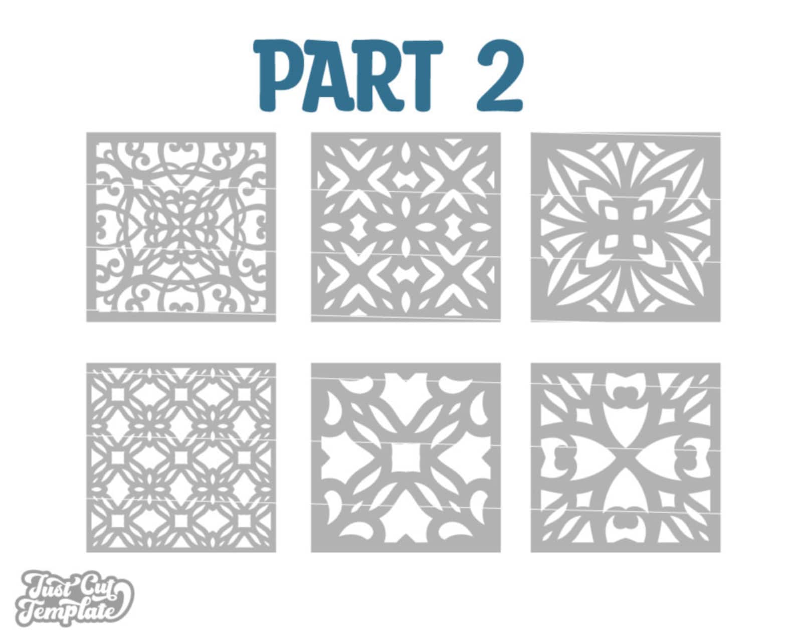42 Panel Collection, Set Square Panels Svg Dxf, Laser Cut Coaster DXF ...
