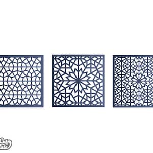 24 Islamic Patterns, Arabic and Moroccan Decorative Square Panels ...