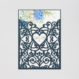 Heart Lace Invitation Envelope 5x7, Sleeve Wedding Invitation SVG ...