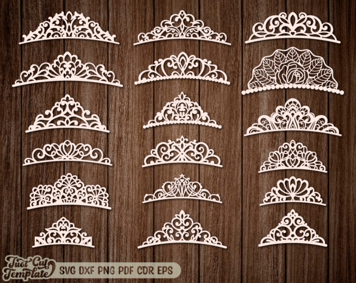 Tiara SVG, Set Tiara Princess, Crown Princess SVG, Tiara for Girls ...
