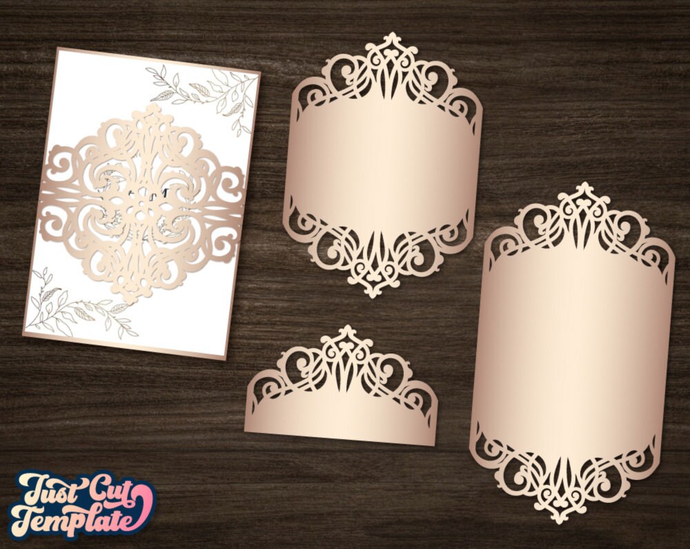 Laser Cut Wedding Invitation SVG Template Set 12 Pieces for - Etsy UK
