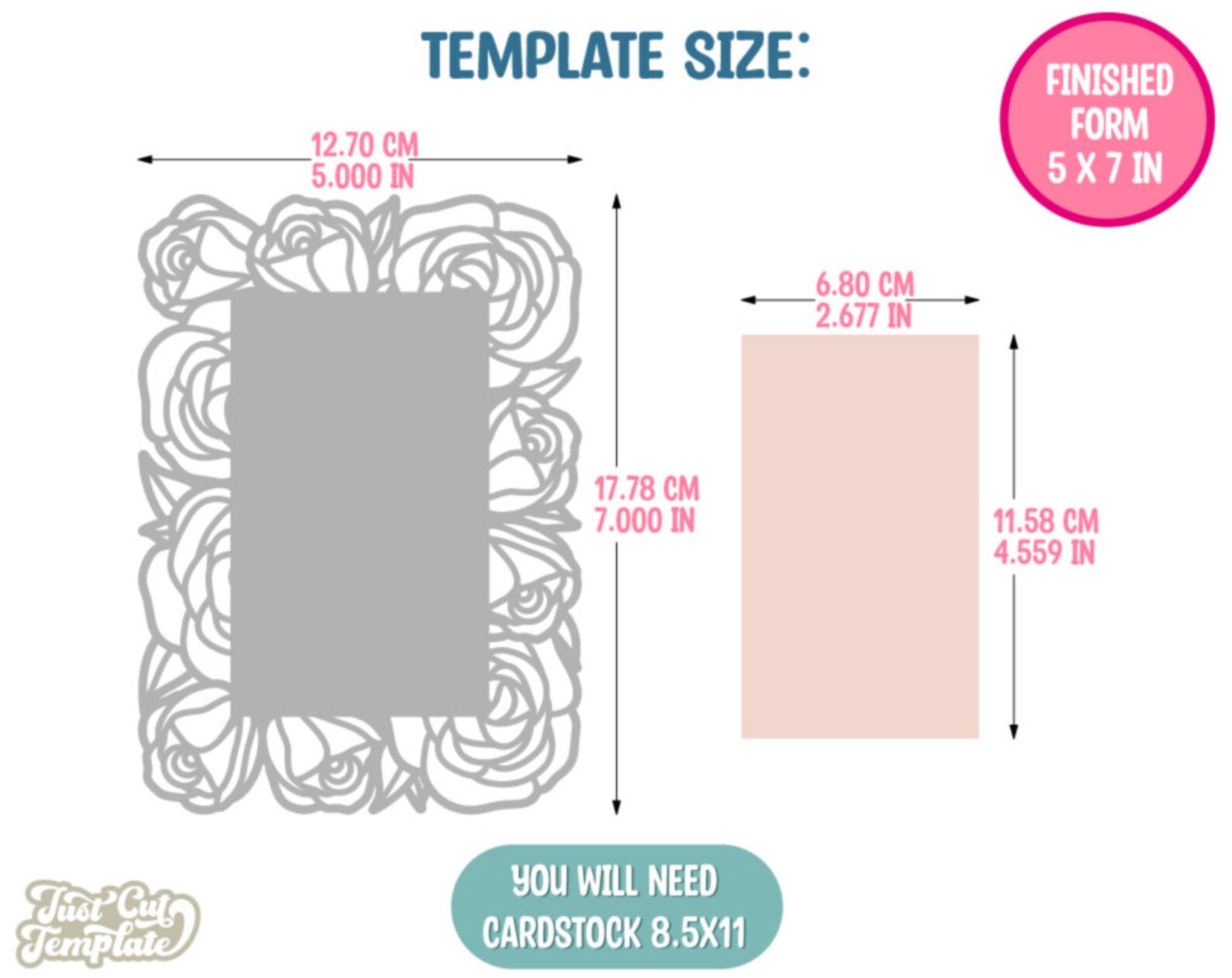 Roses Card SVG 5x7 Wedding Invitation SVG Card RSVP Save the - Etsy