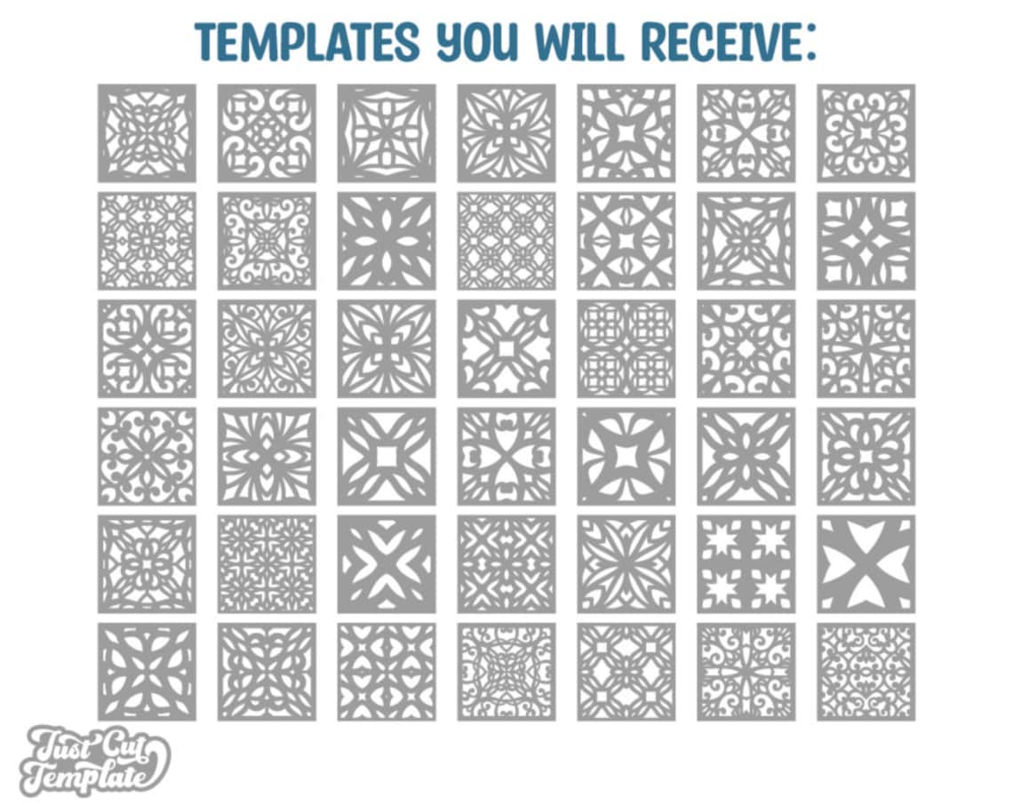 42 Panel Collection Set Square Panels Svg Dxf Laser Cut - Etsy