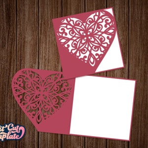 6 Heart Card SVG Templates Set, Happy Valentine's Day Svg, Love Card ...