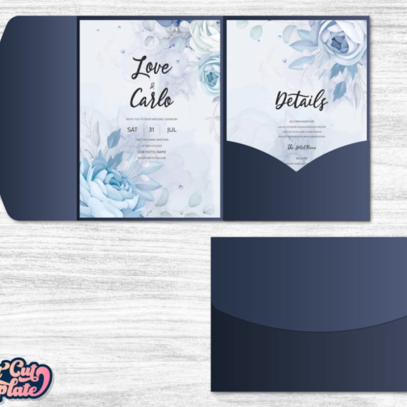 Folder Pocket Template - Etsy