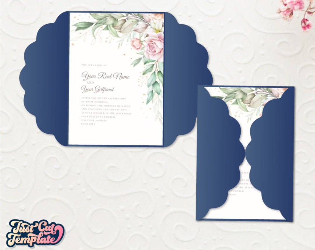 Gate Envelope 5x7, Simple Wedding Invitation SVG, Wedding Invitation ...