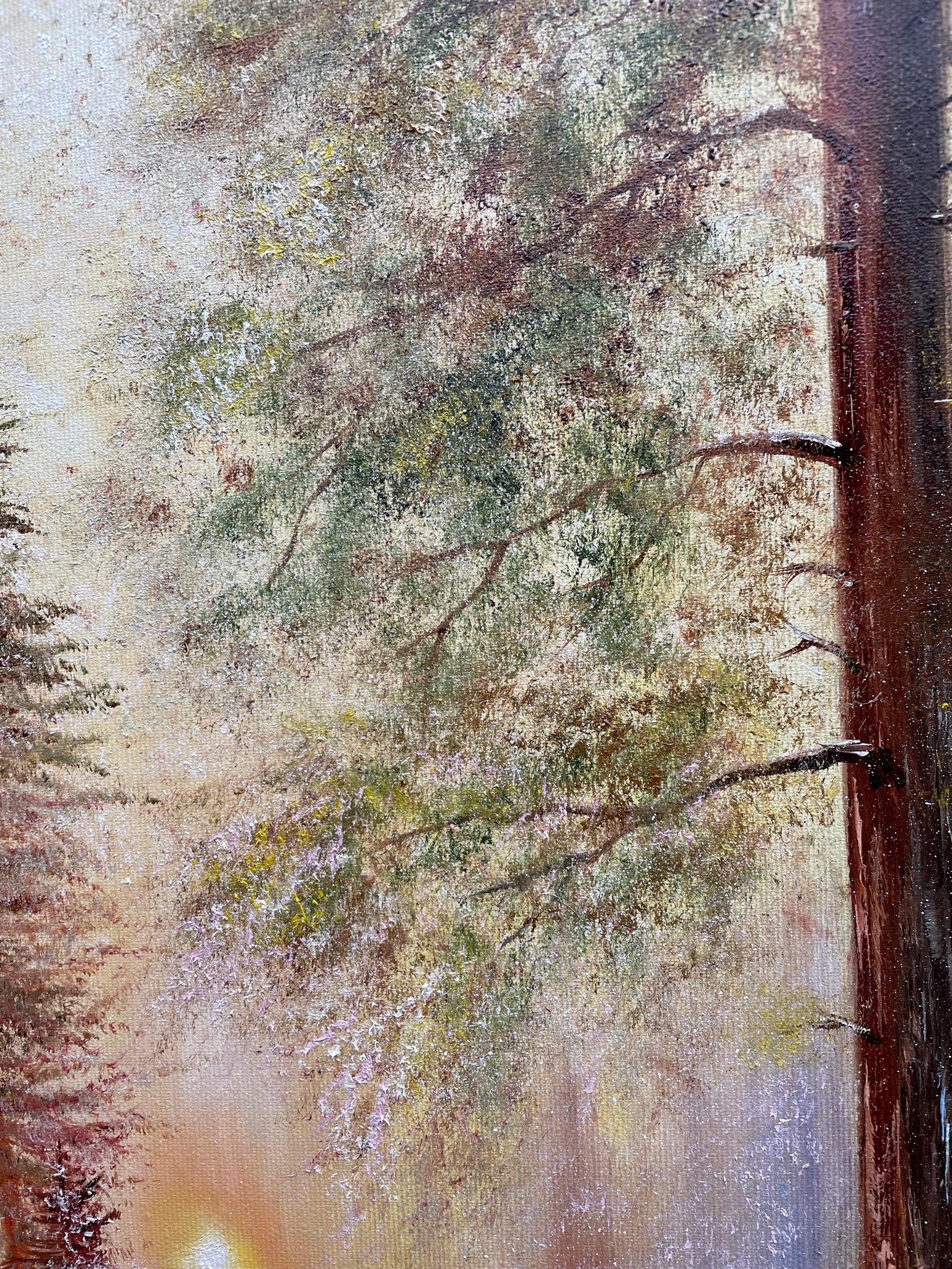 Colorful Forest ORIGINAL Oil Painting on Canvas Stretched - Etsy