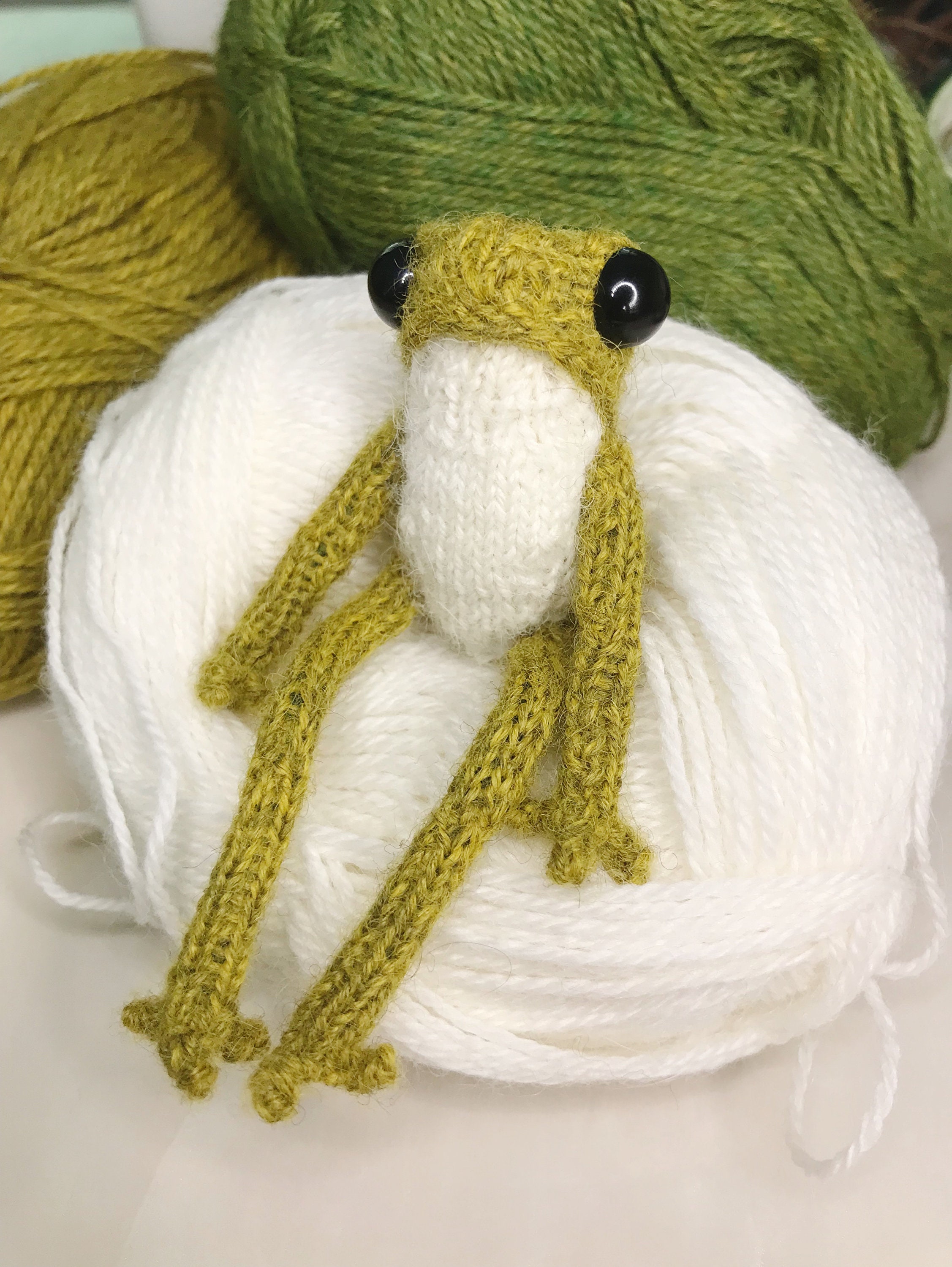Knitted Frog Knit Frog Crochet Frog Doll Plush Frog Toy - Etsy