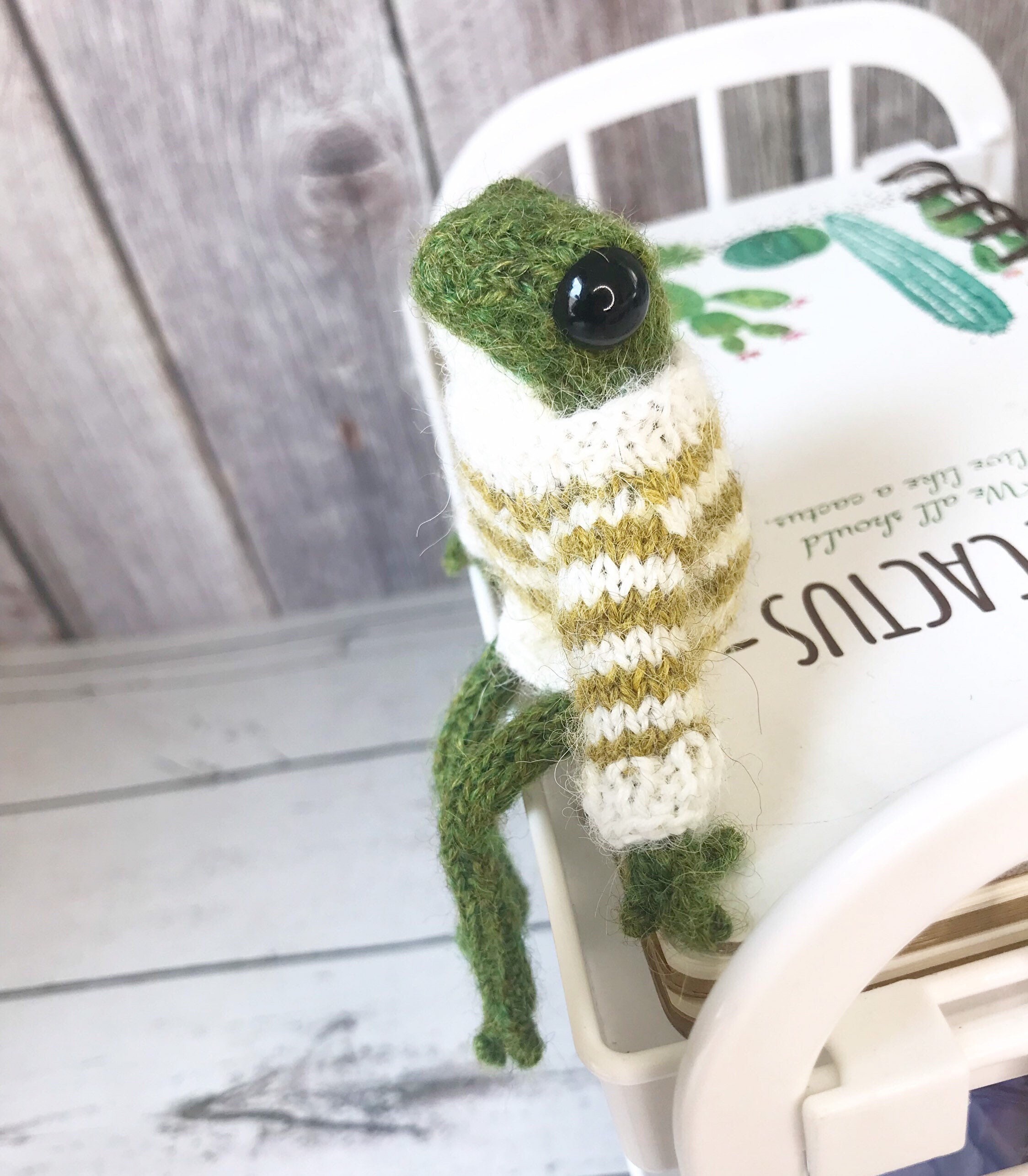 Knitted Frog in Striped Sweater Crochet Frog Doll in Clothes - Etsy