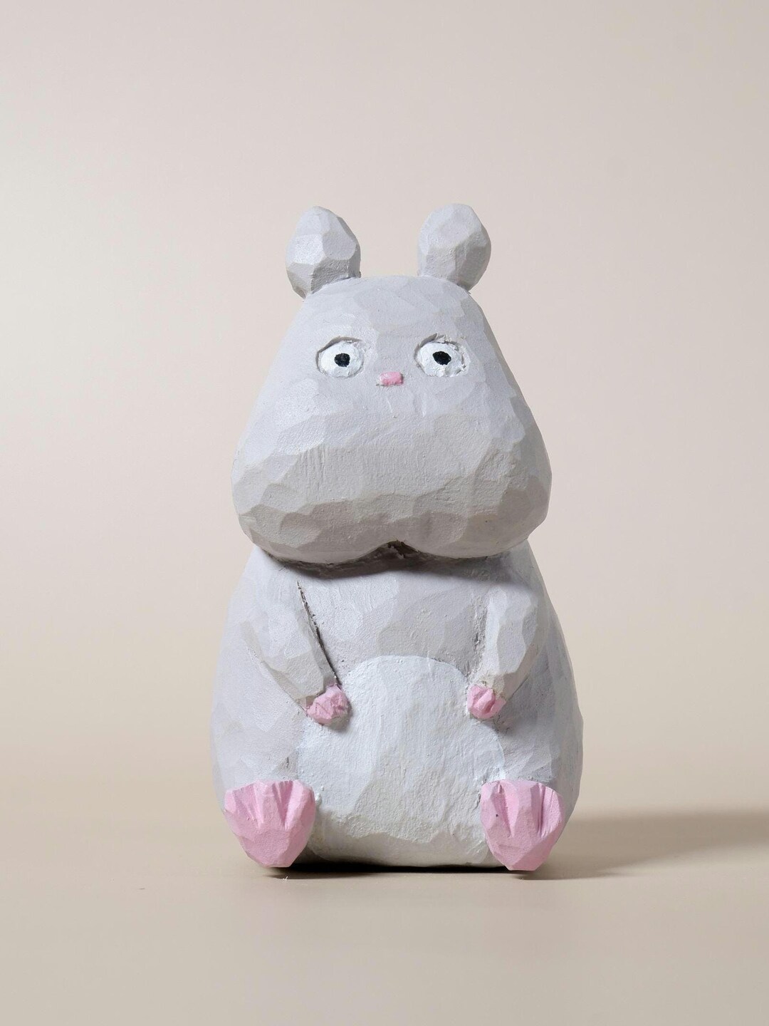 Boh Wooden Hamster From Spirited Away Woodcarving Toy Whittling Animal ...