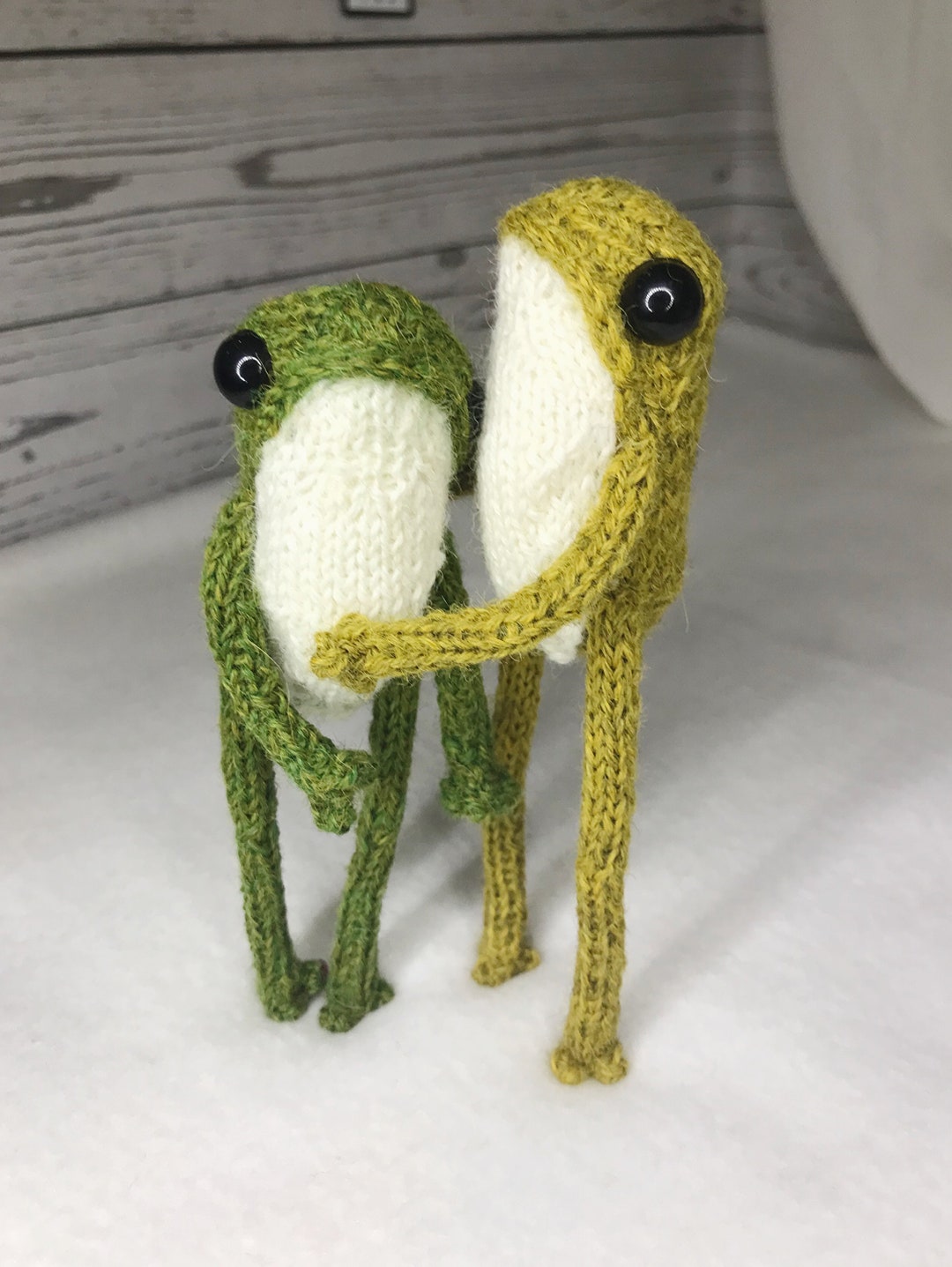 Knitted Frog Knit Frog Crochet Frog Doll Plush Frog Toy Movable Frog ...