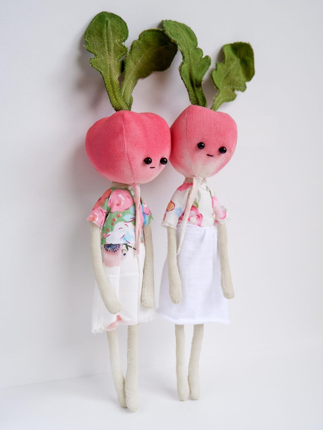 Radish Head Plush Doll – Handmade Soft Toy With Wire Frame | Cute ...