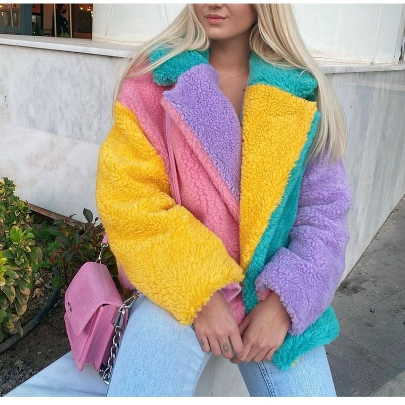 Rainbow Coat - Etsy