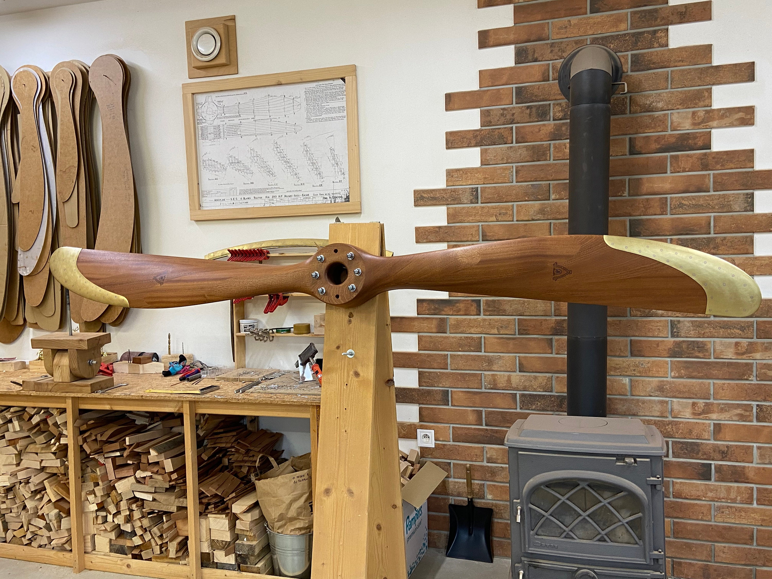 1917 "lang" Sopwith Camel Authentic Airplane Propeller - Etsy