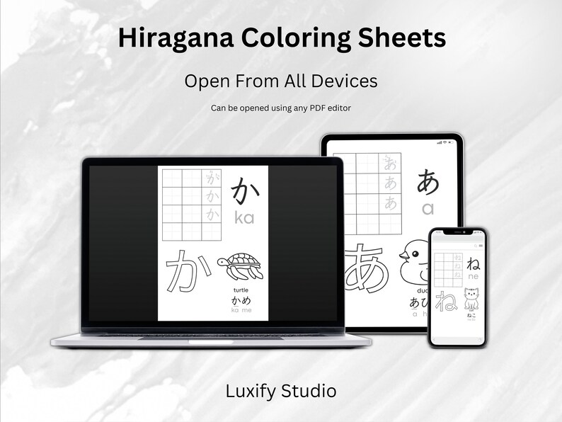 Japanese Hiragana Coloring Sheets, Alphabet Coloring Pages for Kids ...