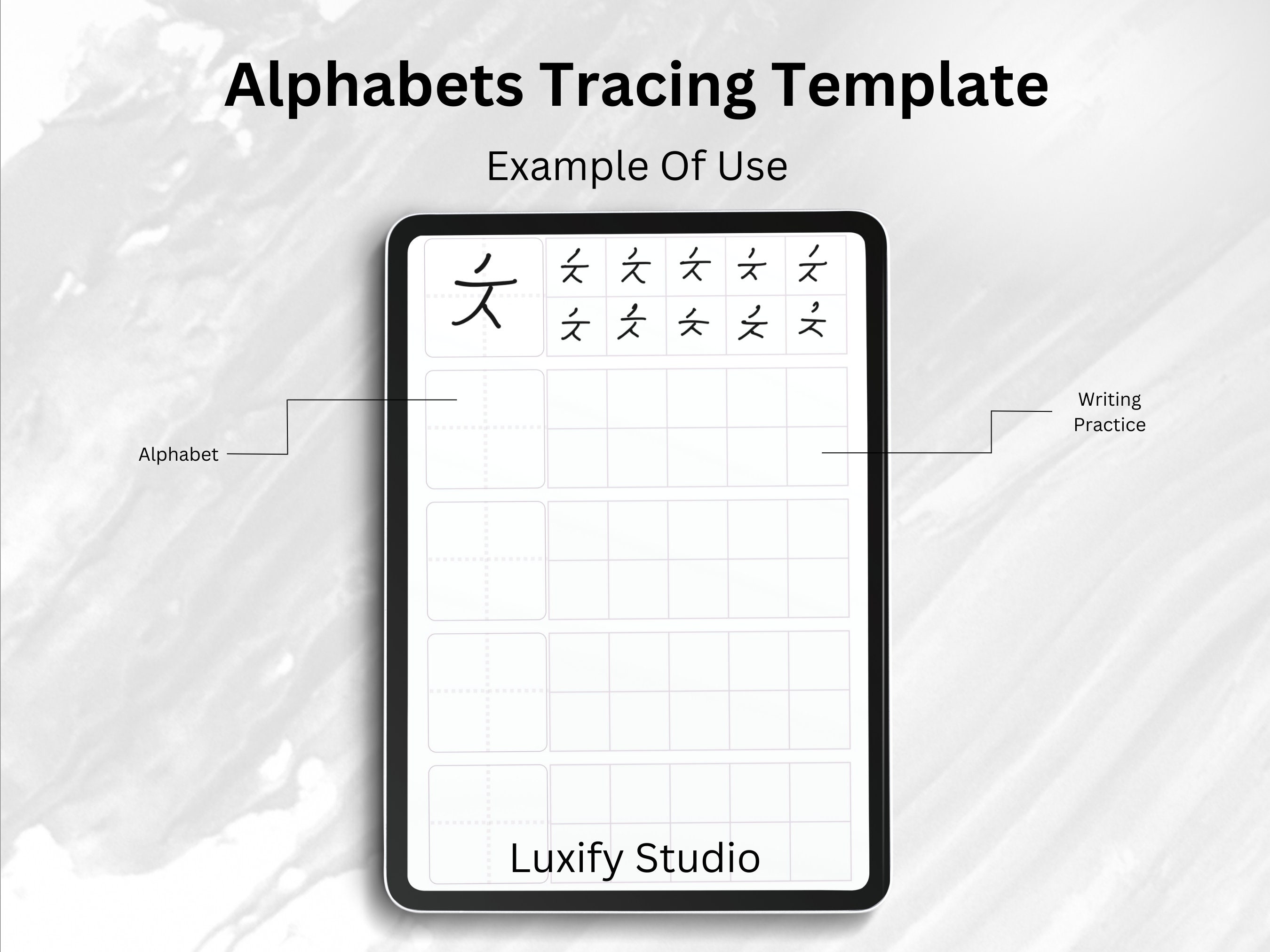 Alphabets Writing Template Handwriting Practice Sheets Adult - Etsy