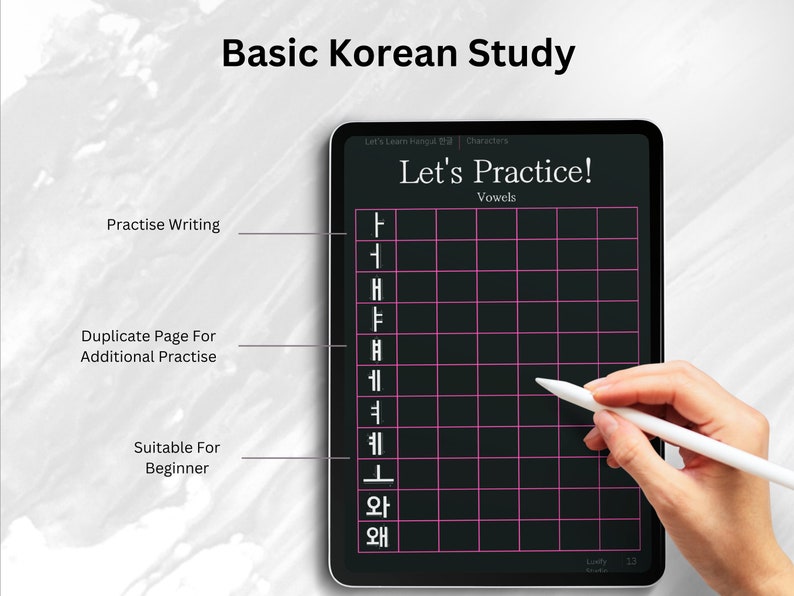 Learn Korean Book, Korean Study Beginner, Hangul Alphabet Chart, Korean ...