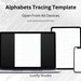 Alphabet Tracing Printable, Writing Practice Sheet, Handwriting ...