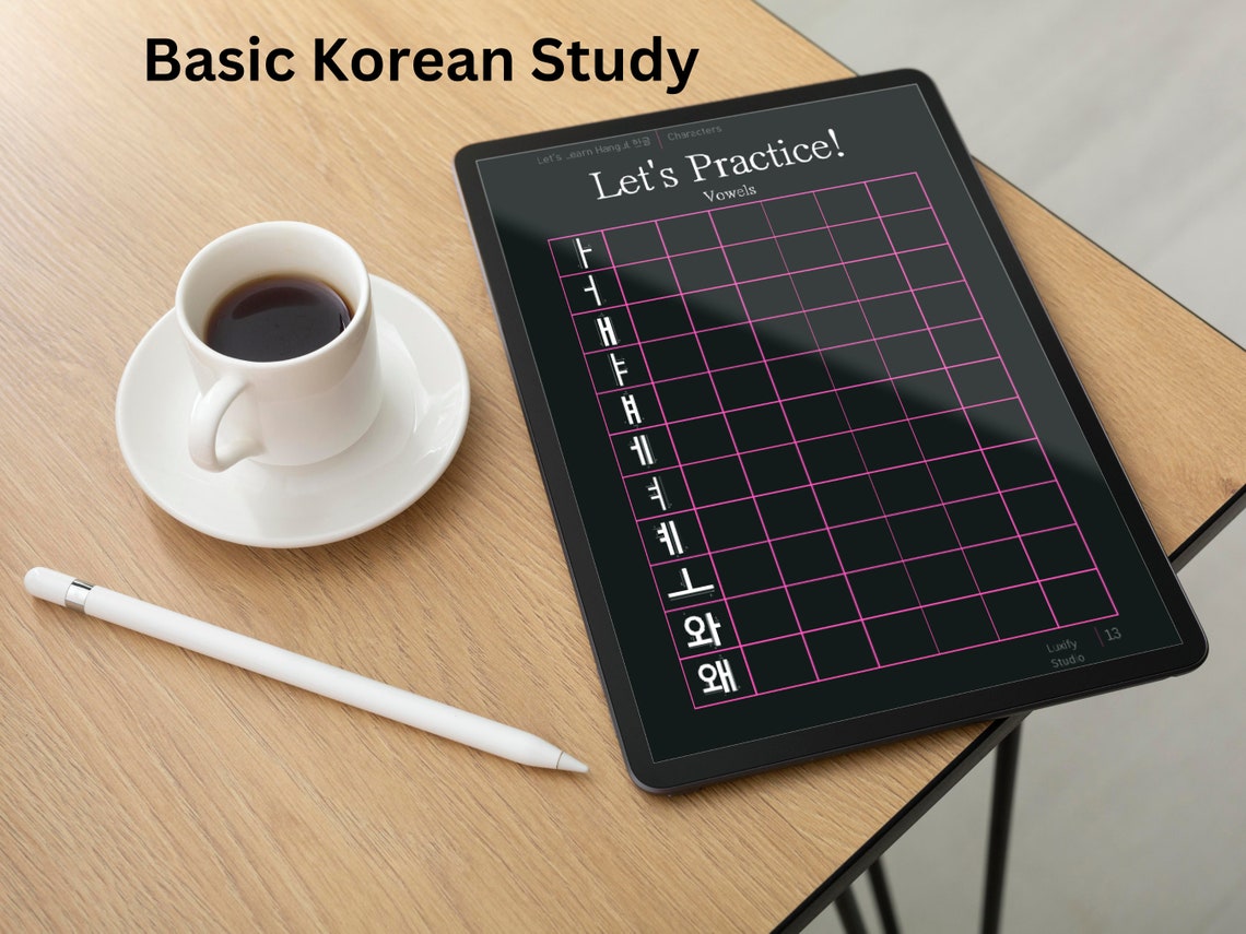 Learn Korean Book, Korean Study Beginner, Hangul Alphabet Chart, Korean ...